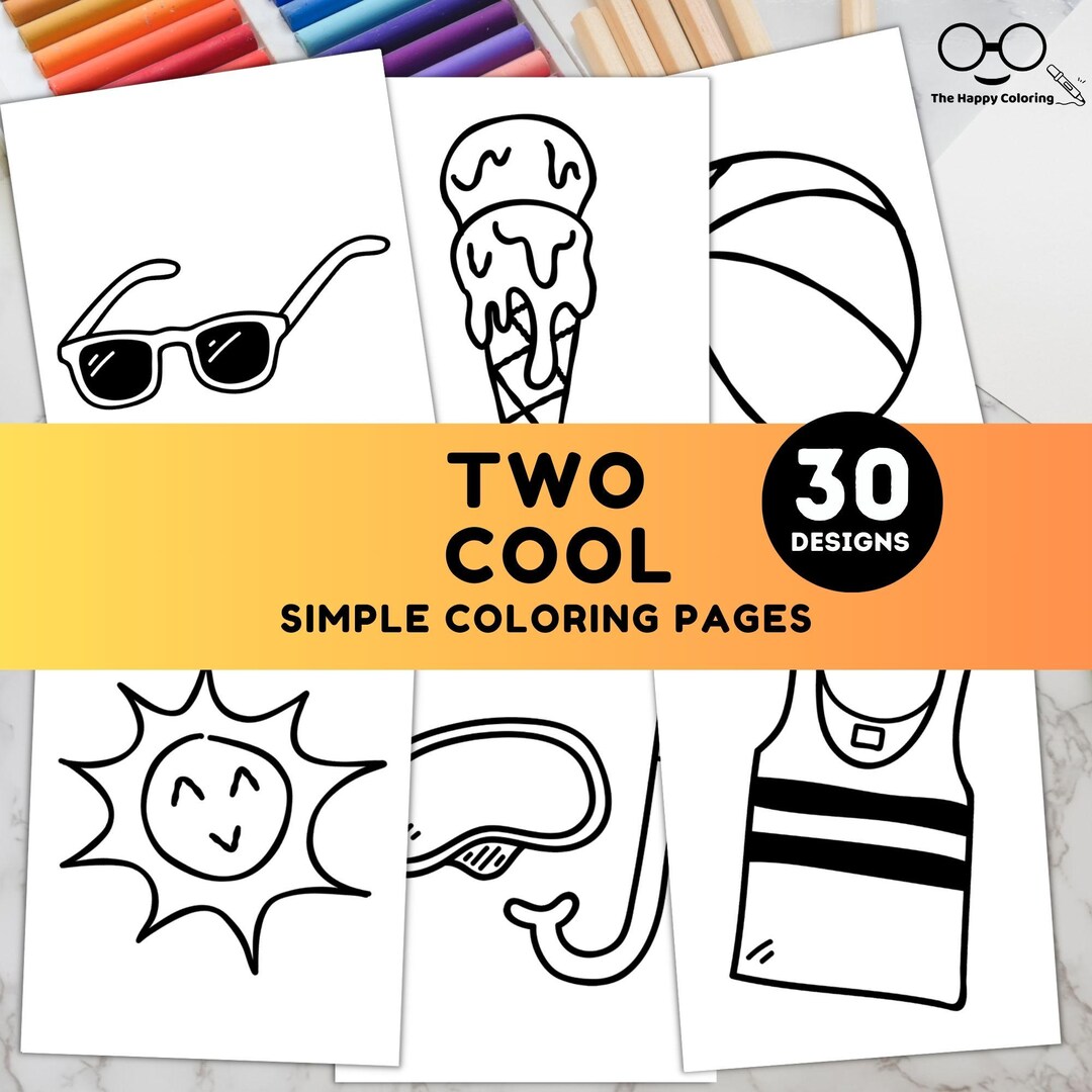 Two Cool Summer Coloring Pages | Printable Beach and Vacation Sheets ...