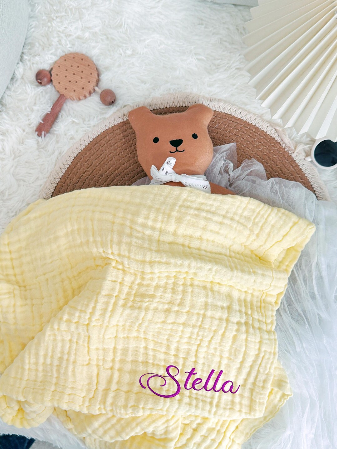 Personalized Baby Blanket With Name, Baby Blanke, Stroller Blanket ...
