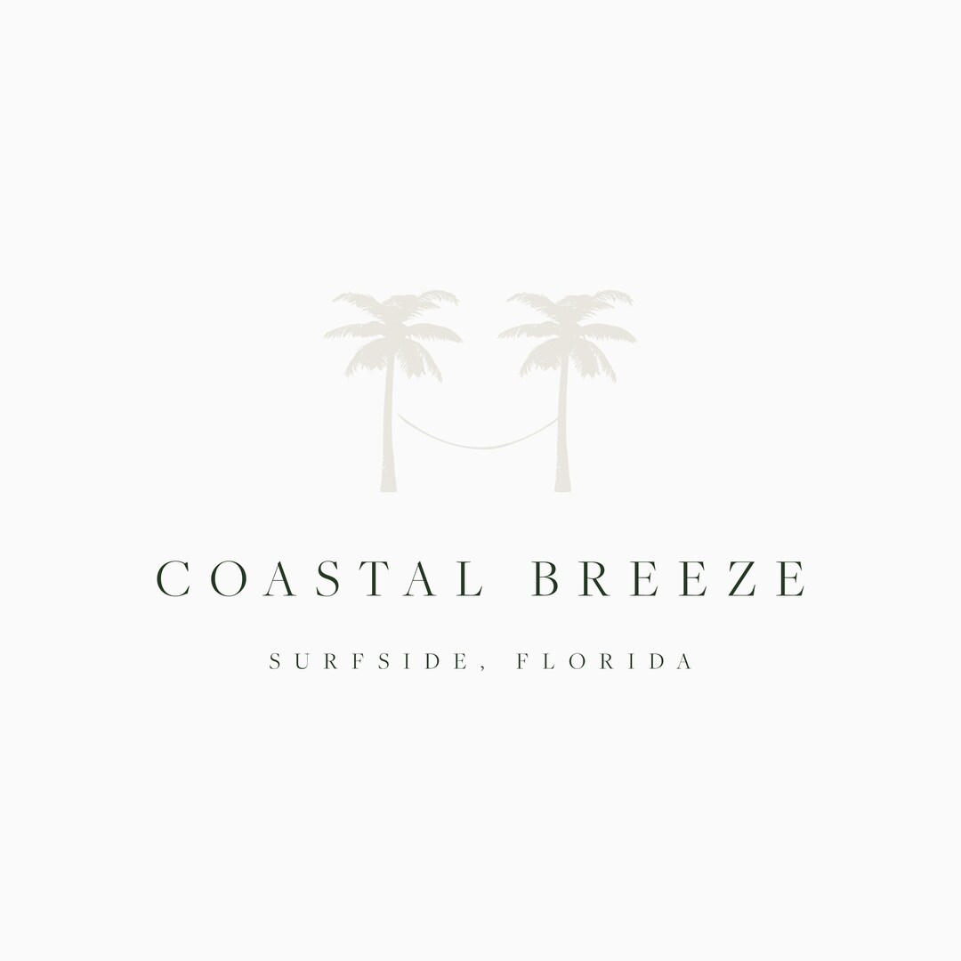 Premade Logo Preppy Logo, Property Logo, Beach House Logo, Boutique ...