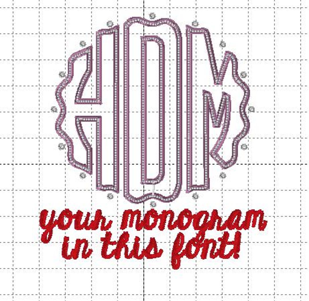 Custom Embroidery Font | Personalized Monogram File | 3 Size Options ...