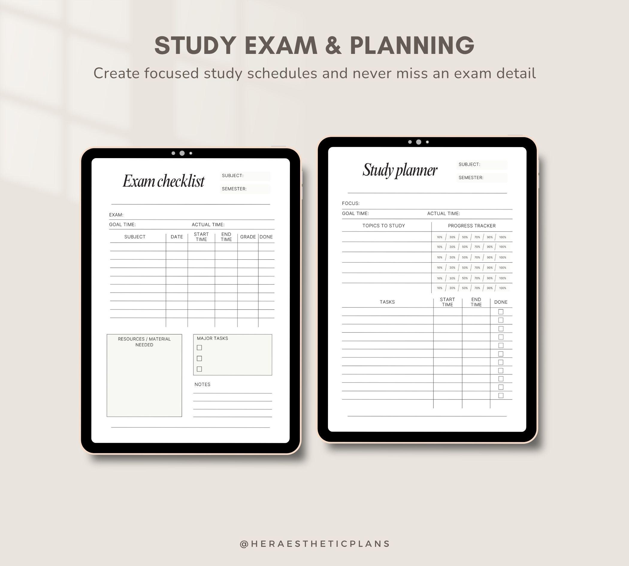 Digital Student Planner Academic Diary 2025-2026 All in One University ...