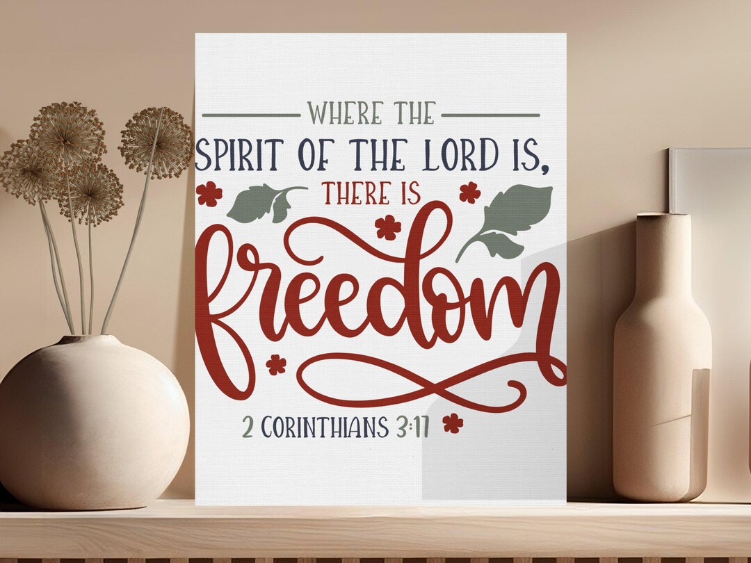 Inspirational Bible Verse Digital Print, Where the Spirit of the Lord ...