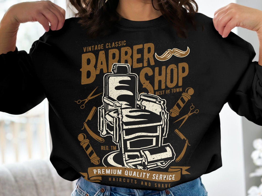 Vintage Classic Barber Shop Print, Best in Town Sign, Premium Quality ...