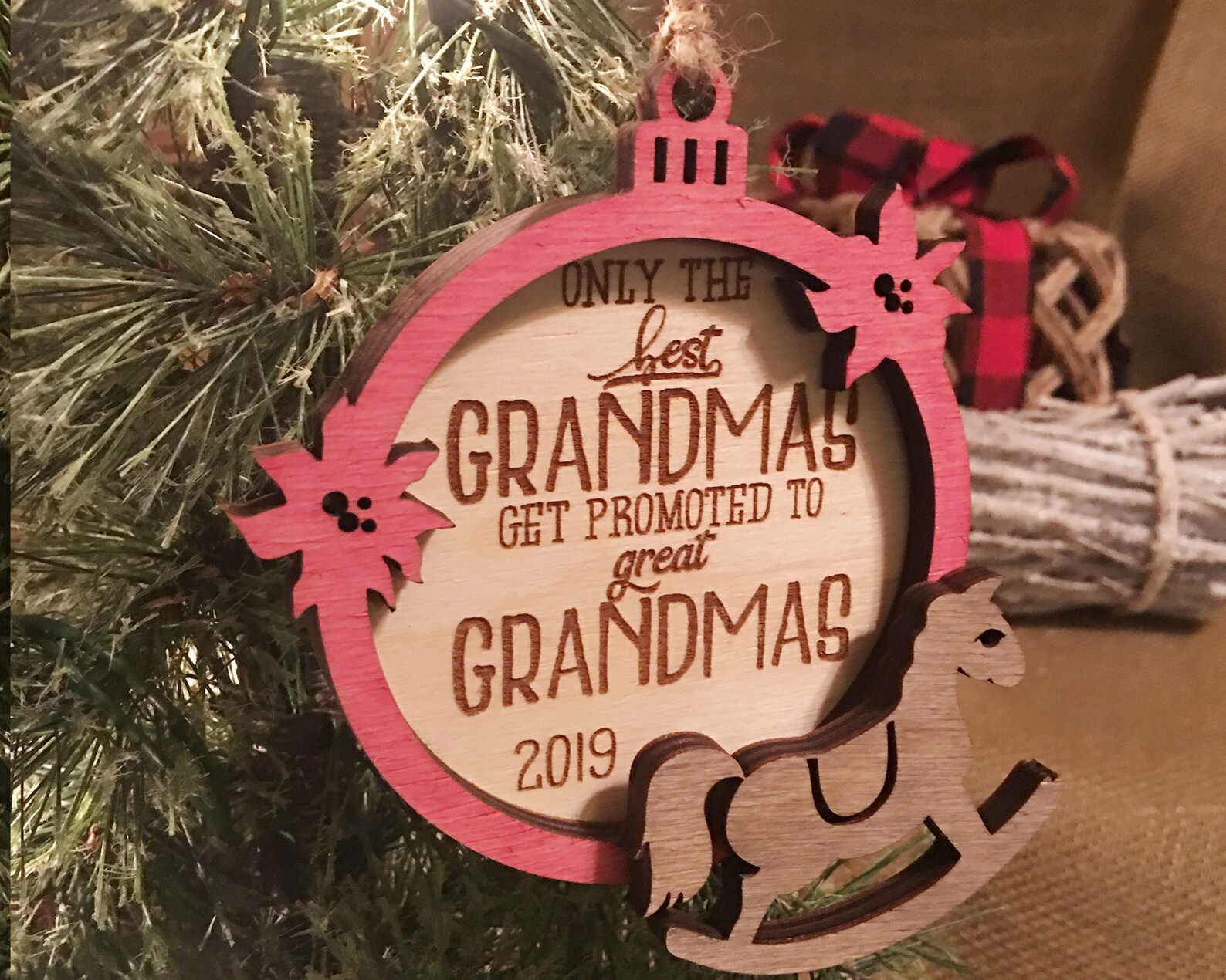 Only The Best Grandmas Get Promoted To Great Grandma Wood Etsy