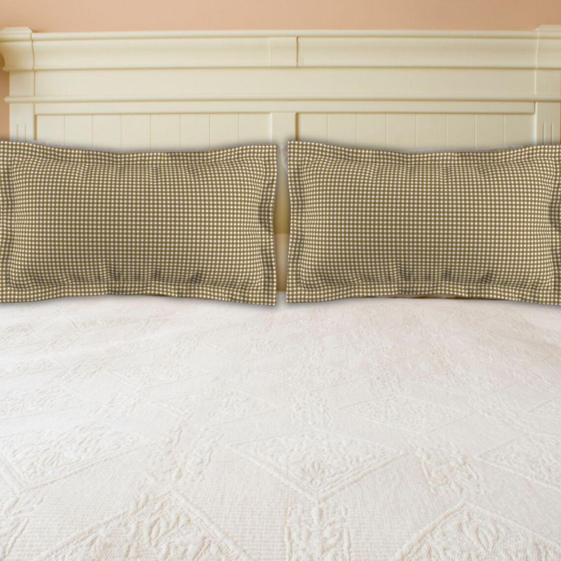 Brown Gingham Pillow Sham, Farmhouse Style, Standard & King Size - Etsy
