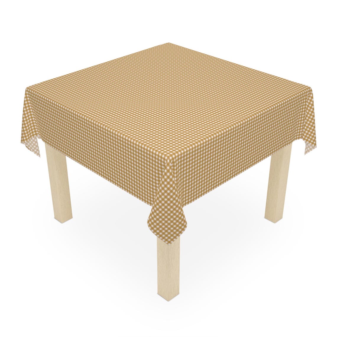 Mustard Yellow Gingham Tablecloth, Cottagecore Checkered Table Cover - Etsy