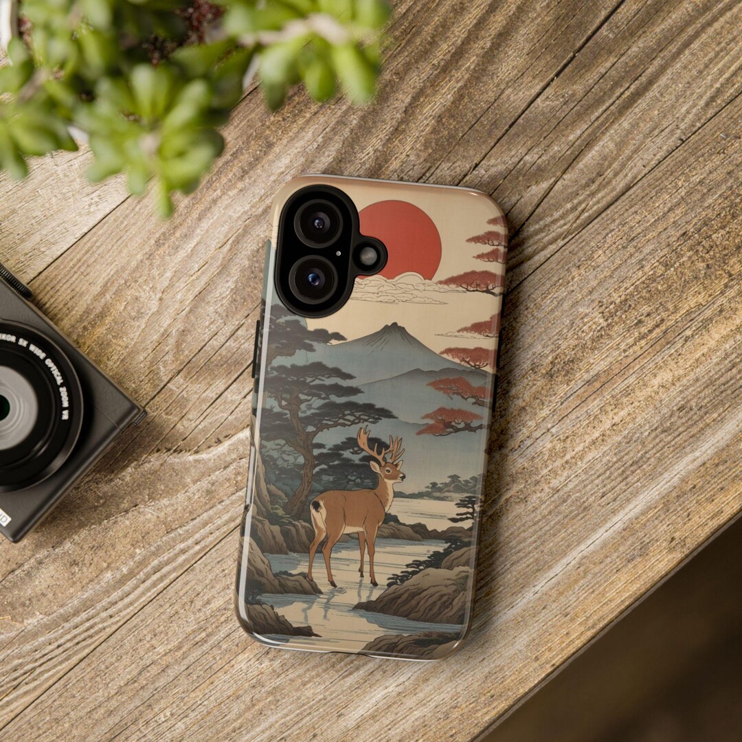 Ukiyo-e Samurai Deer Phone Case - Japanese Woodblock Art, iPhone ...