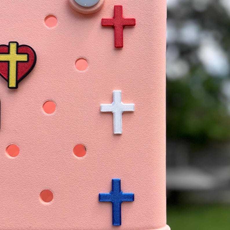 Bible Cross Bogg Bag + Gogo Tote Charm: Christian Faith Accessory ...