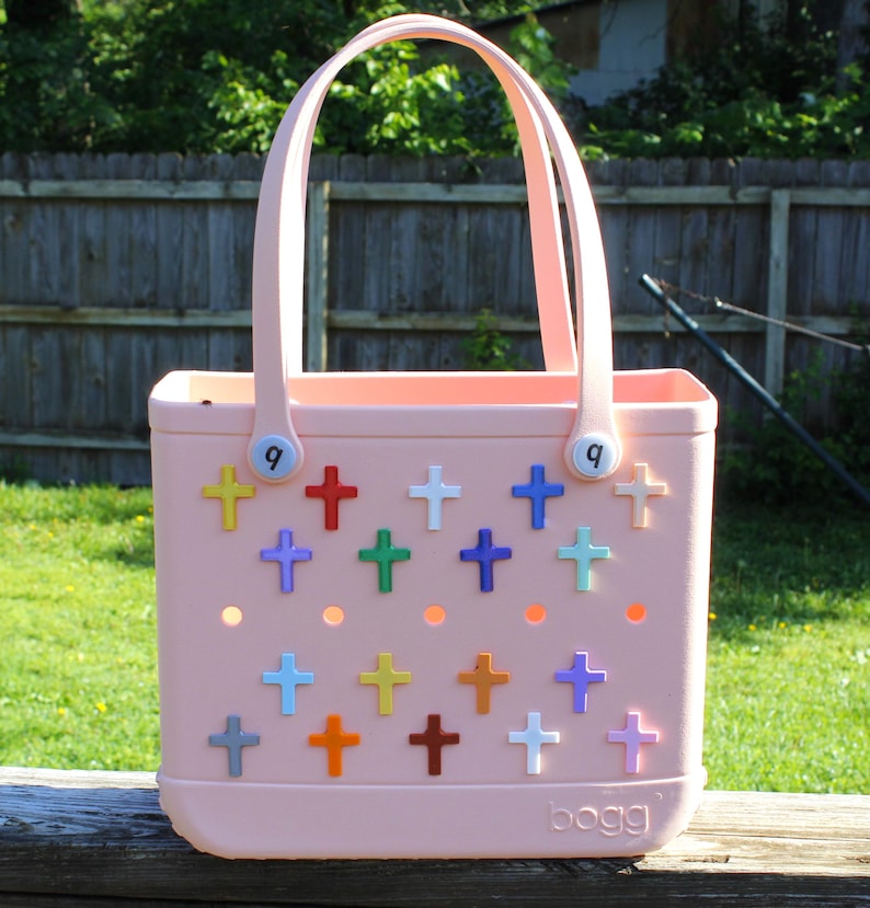 Bible Cross Bogg Bag + Gogo Tote Charm: Christian Faith Accessory ...