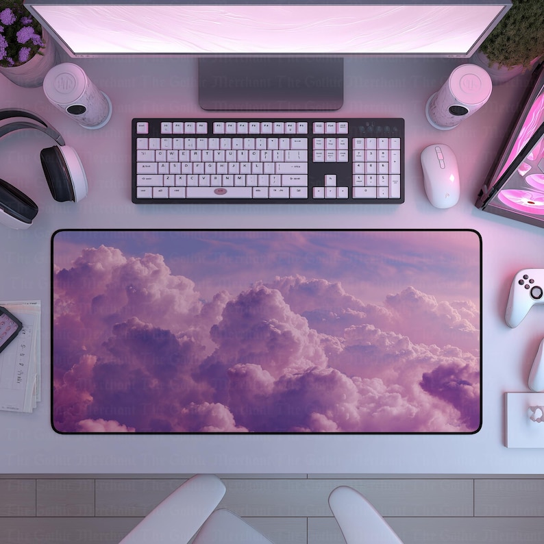 Desk Mat Mockup: Girly Pink Setup (PNG & PSD Smart Object) - Etsy