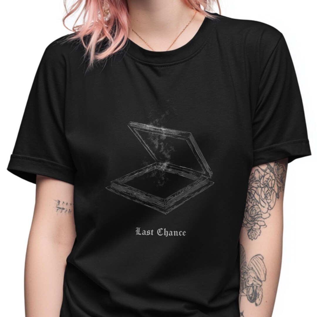 Gothic Horror T-shirt – Creepy Hatch With Black Mist, Minimalist ...