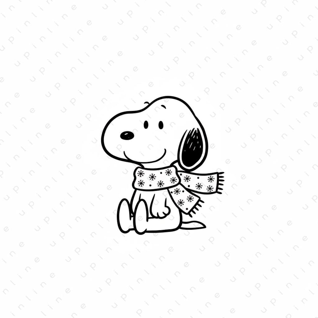 Snoopy Inspired Clipart SVG PNG ,peanuts Dog Cartoon Art ,cute ...