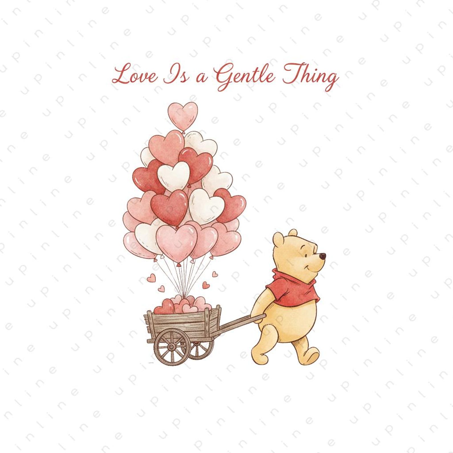 Winnie the Pooh Love Illustration | Gentle Love Balloon Art | Cute ...