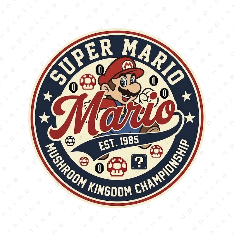 Mario Emblem - Etsy