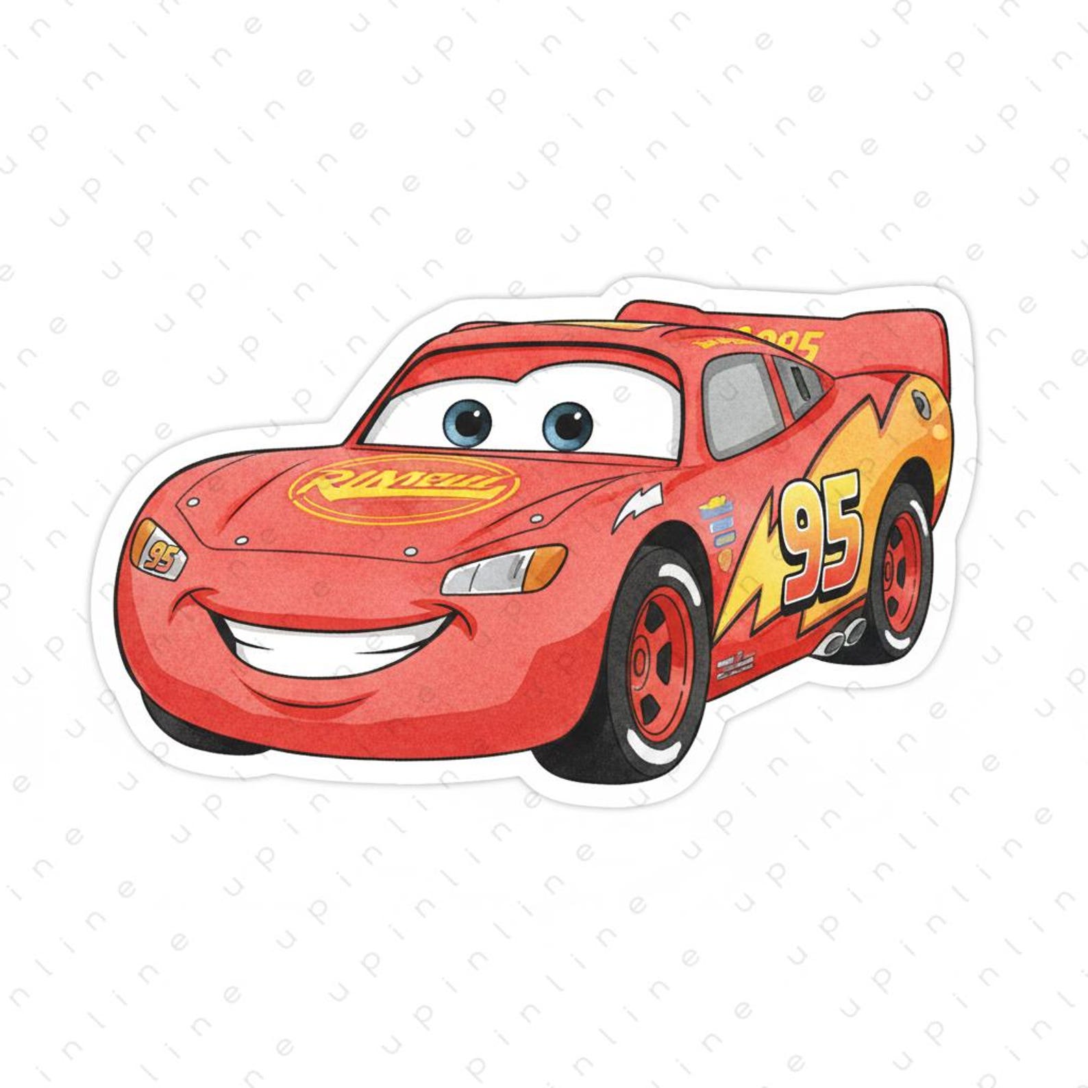 Lightning Mcqueen Inspired Car Print | Boys Room Decor PNG, SVG ...