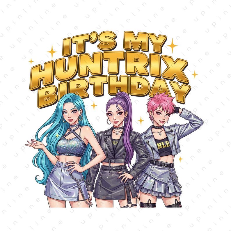 It’s My Huntrix Birthday PNG, Kpop Girl Group Birthday Design, Idol ...