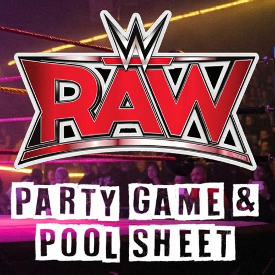 WWE Raw Wrestling Game | Printable | Family Fun Pool | Watch Party ...