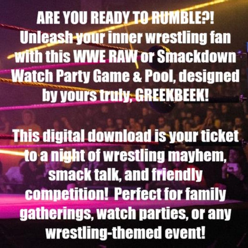 WWE Smackdown Wrestling Game | Printable | Family Fun Pool | Watch ...