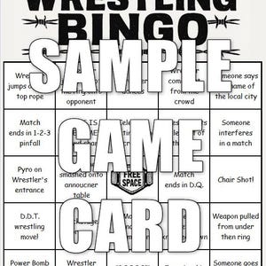 Get Ready to Rumble With Our Printable Wrestling Bingo Game - Instant ...