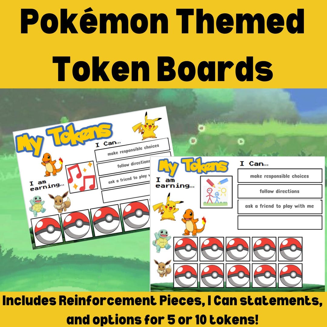 Editable Pokémon Token Boards - Etsy