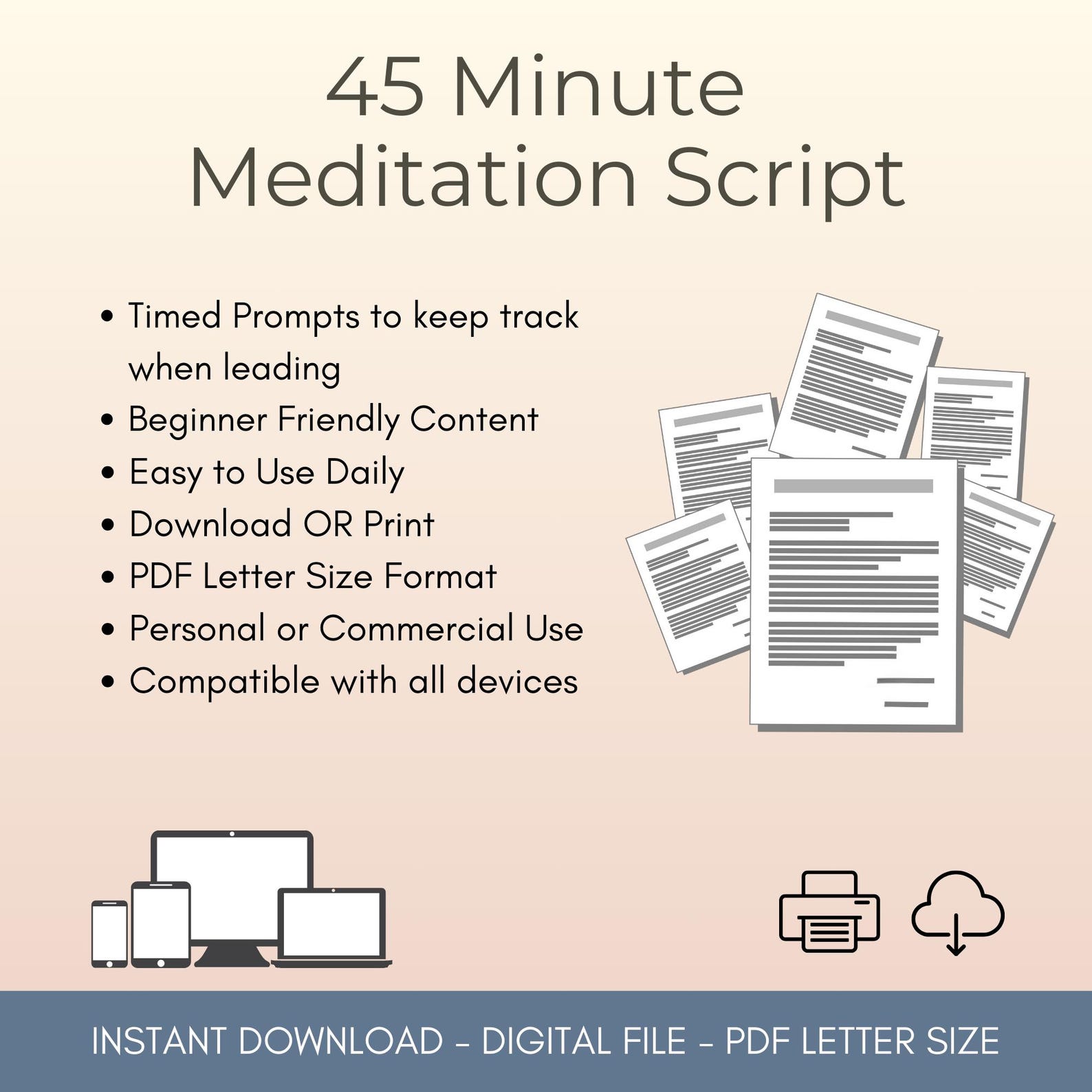 Somatic 45 Minute Meditation Script * Guided Meditation * Mindfulness ...