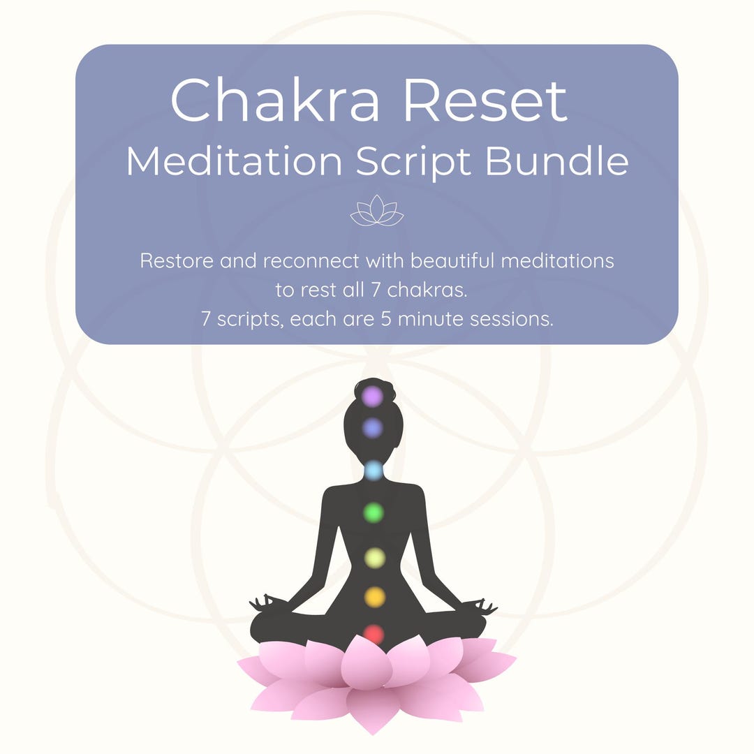 Chakra Reset Bundle Meditation Script - 7 Guided Pdfs - Energy Healing ...