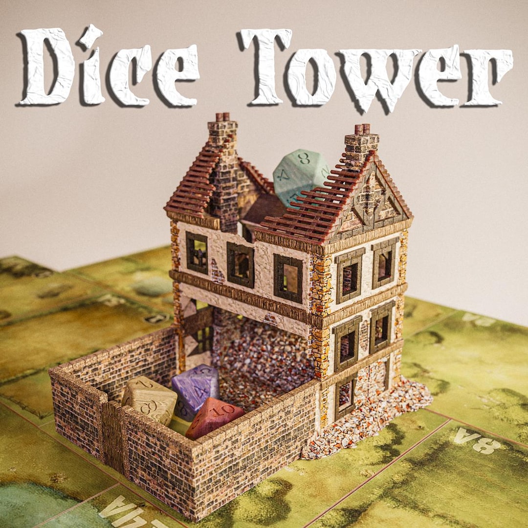 WW2 Dice Tower | Wargame Terrain | WWI & WWII Ruined French House ...