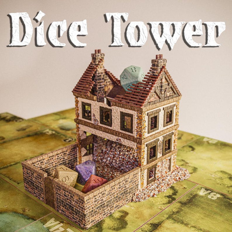 WW2 Dice Tower | Wargame Terrain | WWI & WWII Ruined French House ...