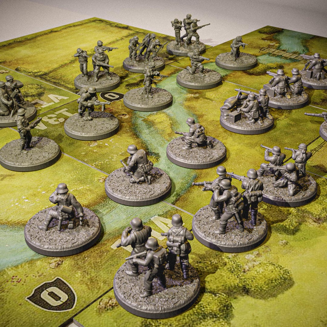 WW2 Miniatures | Undaunted Normandy | 1/125 Infantry Squad Soldier X22 ...