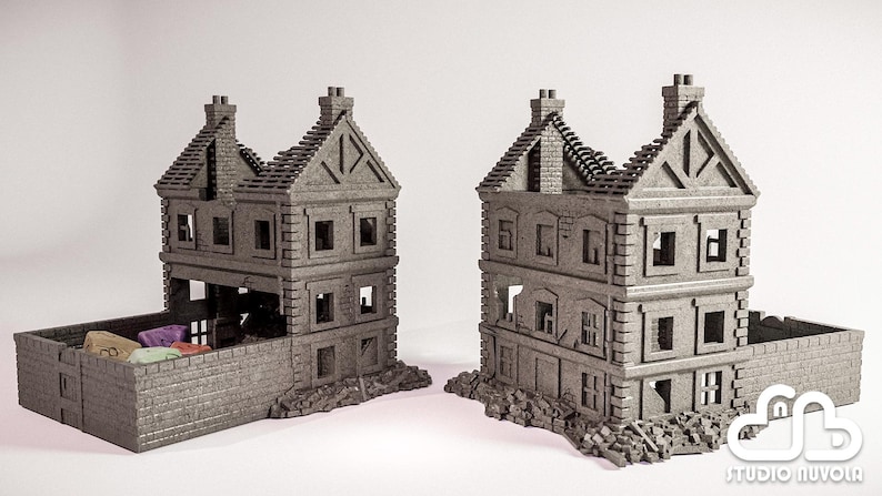 WW2 Dice Tower | Wargame Terrain | WWI & WWII Ruined French House ...