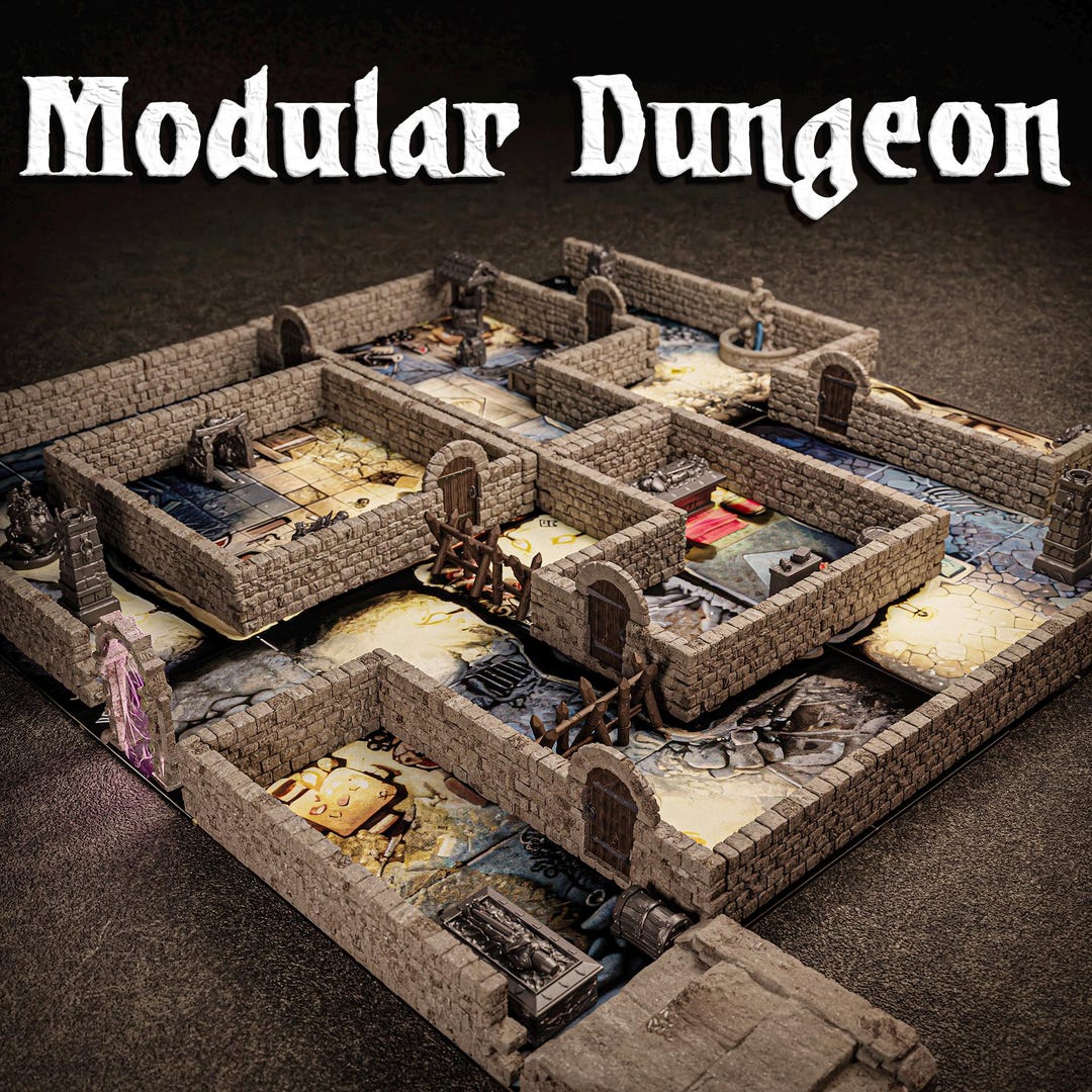 Modular Dungeon Wall and Door | Tabletop RPG | Massive Darkness ...