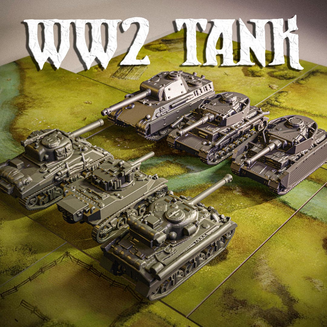WW2 Tank 1:144 Scale Miniature for Undaunted Reinforcements | WWII ...