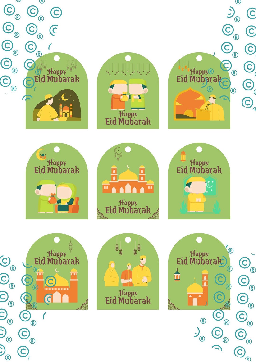 Ramadan Garland - Green A4 - Etsy