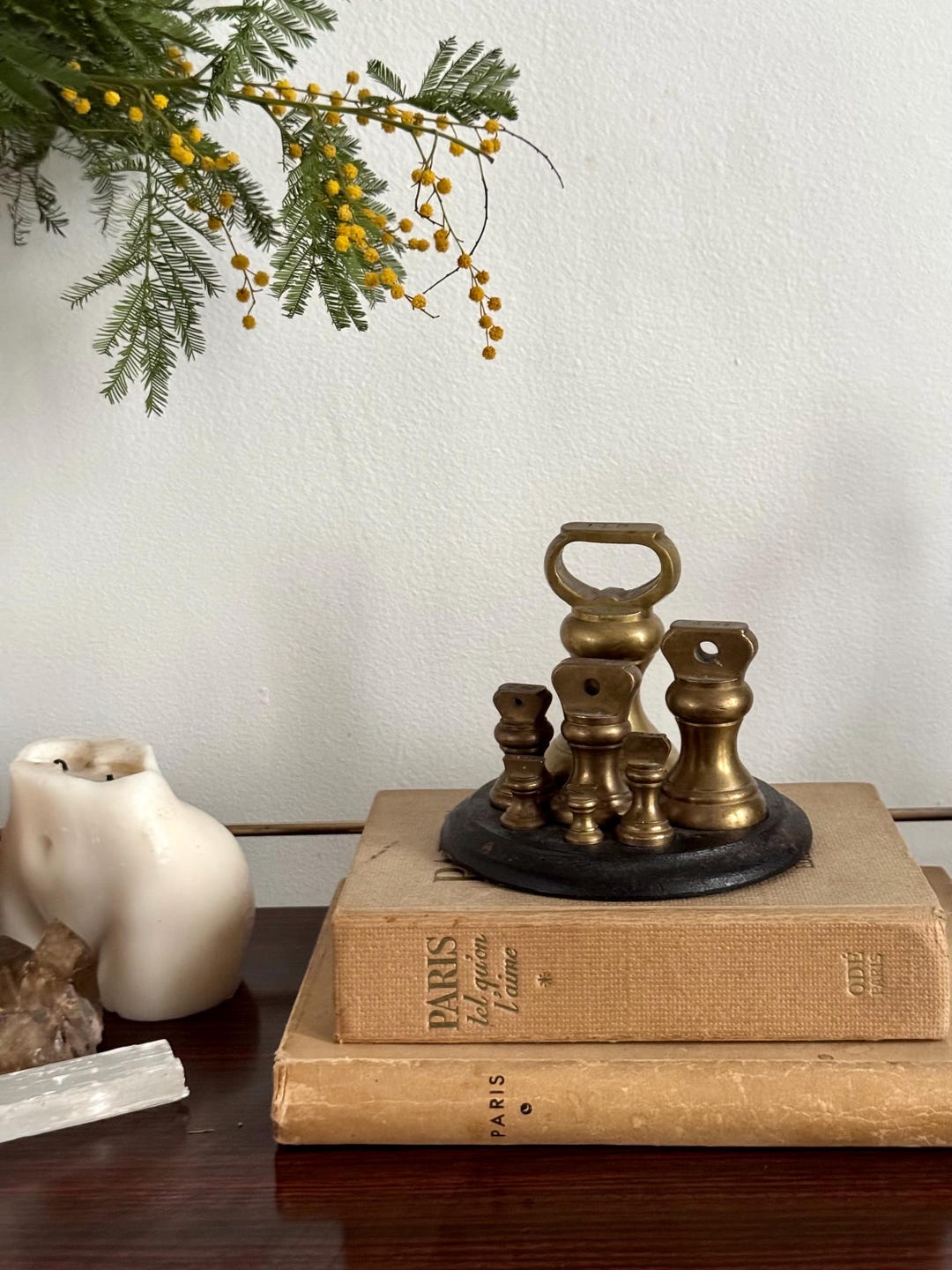 Complete Set of Antique Brass Weights (ounces/pounds) - Etsy
