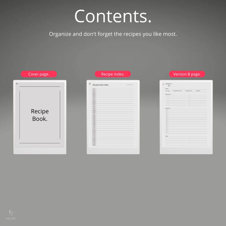Recipe Book for Remarkable PRO Version B (SPANISH LANGUAGE), Cook Book ...
