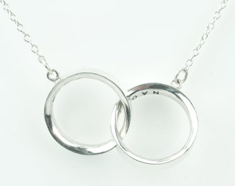 Two rings necklace | Etsy