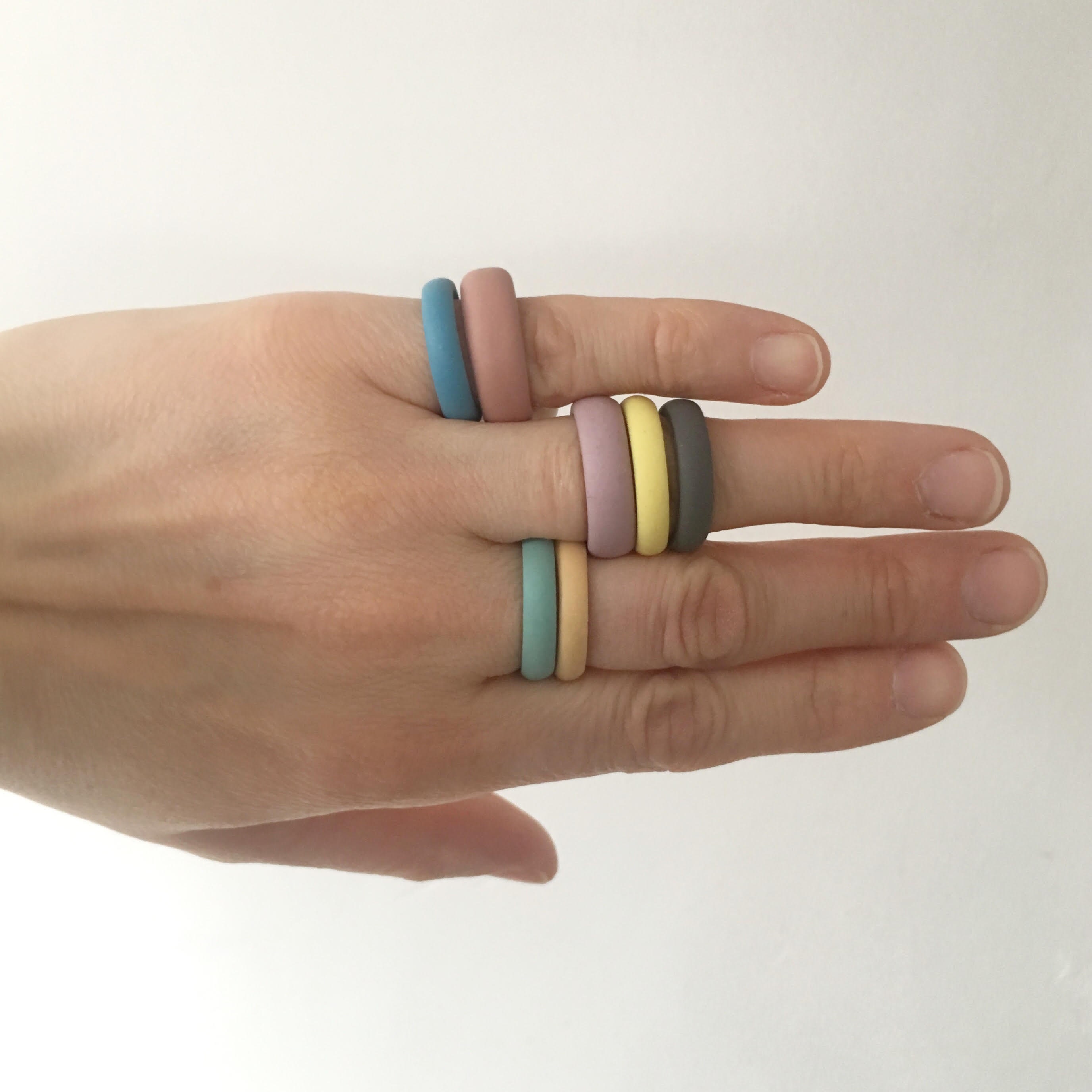 Minimalist Stackable Rings Narrow Simple Porcelain Ring | Etsy