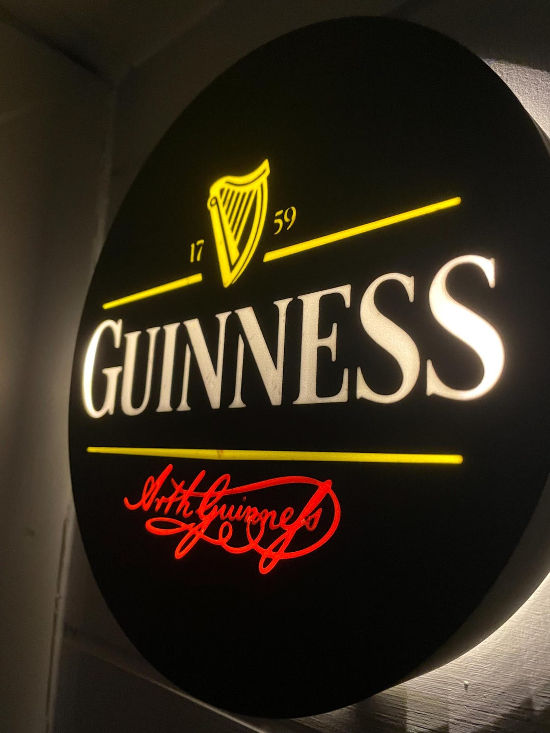 Guinness 1759 Light Box for Home Bar, Man Cave or Office Decor, Irish ...