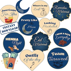 12 Eid Celebration Ramadan Photo Props Muslim Eid Mubarak Photobooth ...