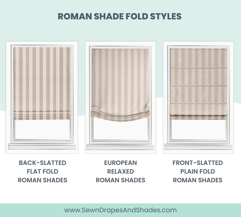 Plain Textured Cotton Roman Shades. Custom Window Fabric Blinds in Any ...