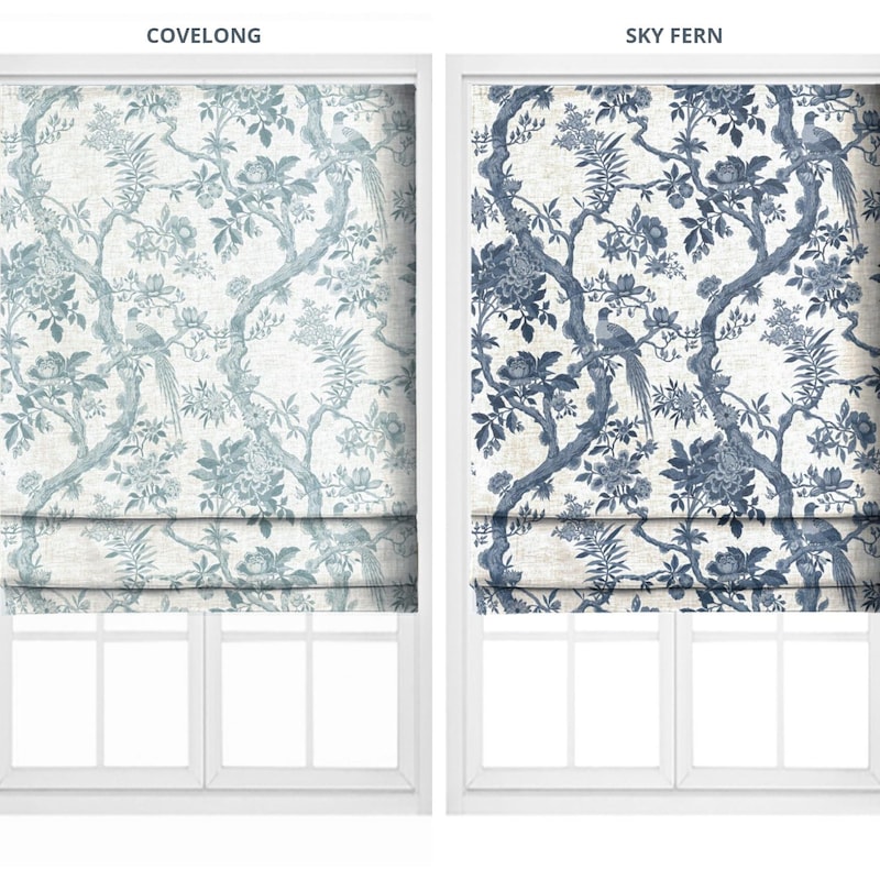 Blue Toile Fabric - Etsy