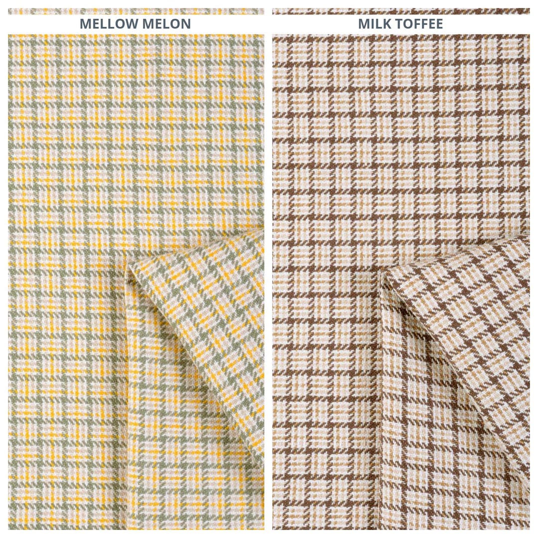 Basketweave Checked Cotton Roman Shades. Custom Window Blinds for ...