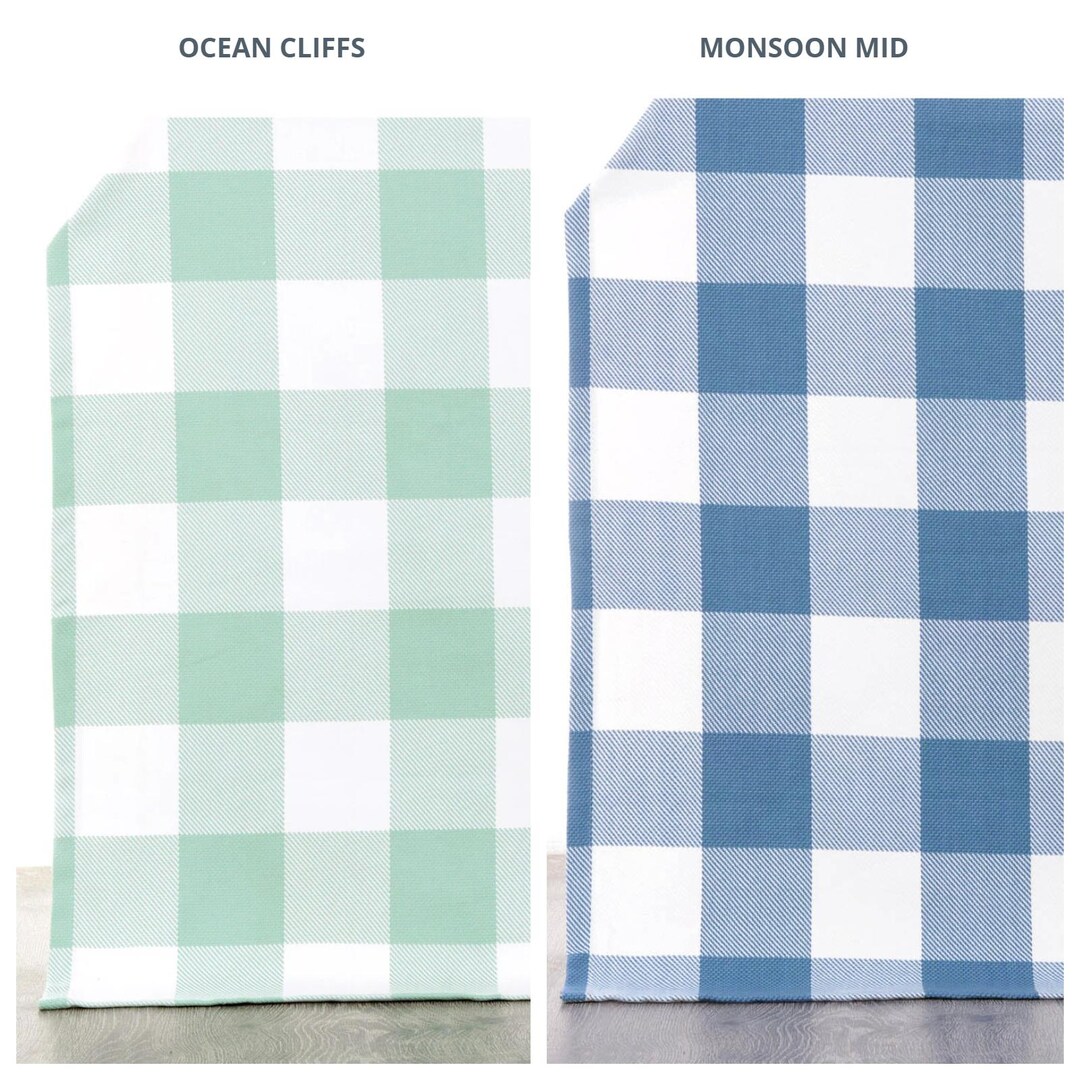 Buffalo Check Plaid Cotton Roman Shades. Custom Window Blinds for ...