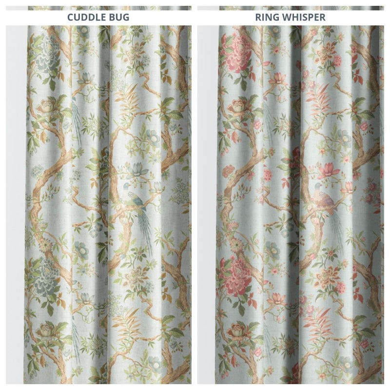 Green Blue Bird Drapes - Etsy