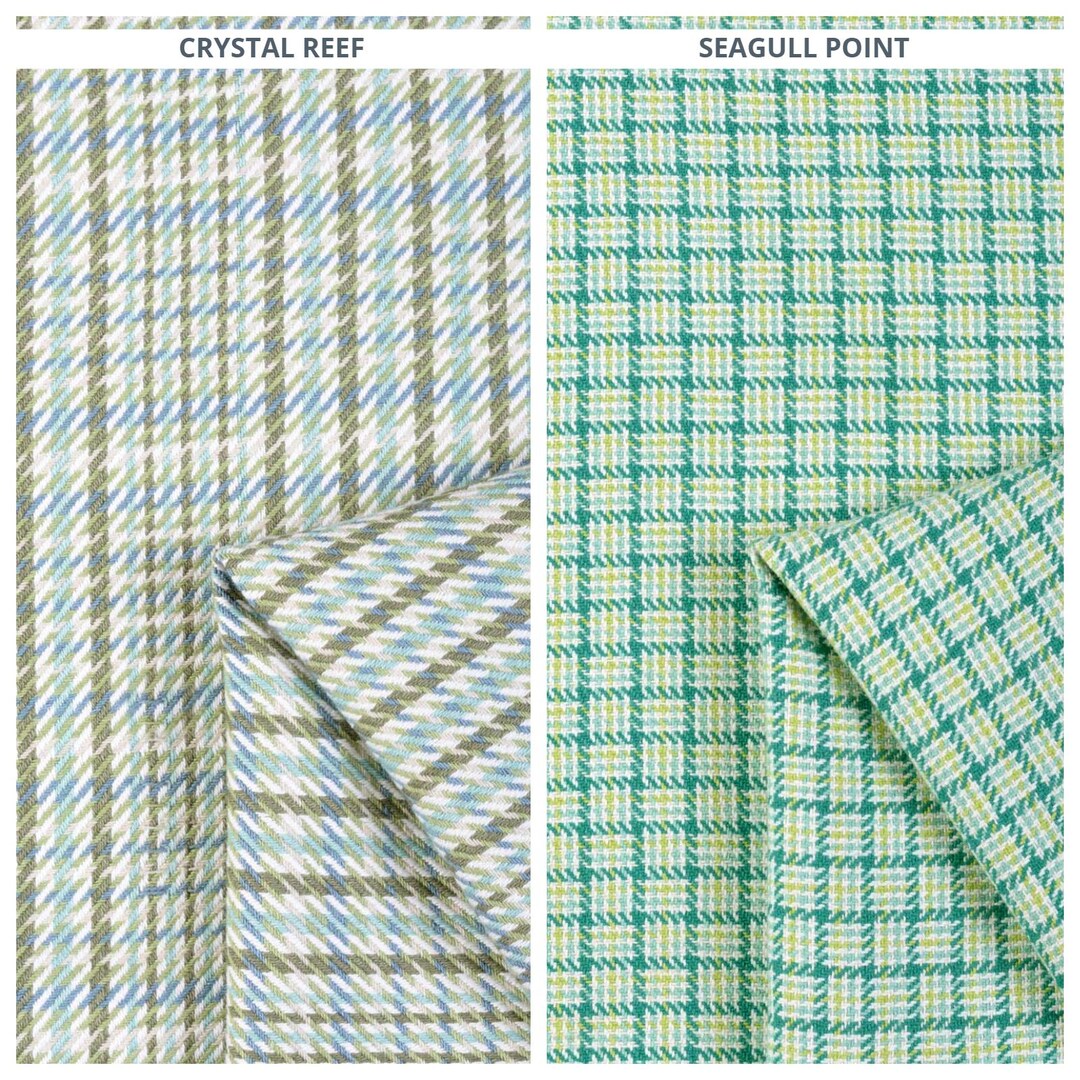 Small Checked Cotton Fabric by the Yard for Upholstery, Curtains, Roman ...