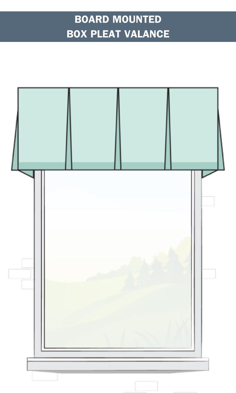 Custom Board Mounted Valance With Box Pleats. Window Curtain Valance in ...