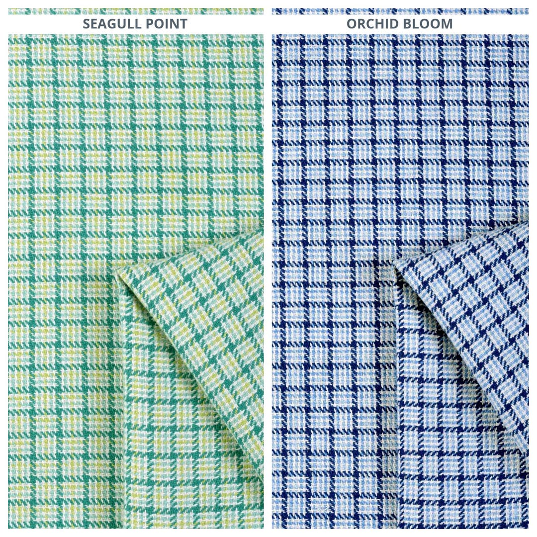 Basketweave Check Cotton Fabric by the Yard for Upholstery, Curtains ...