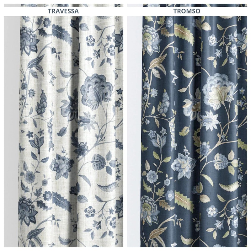 Navy Blue Pleated Drapes - Etsy