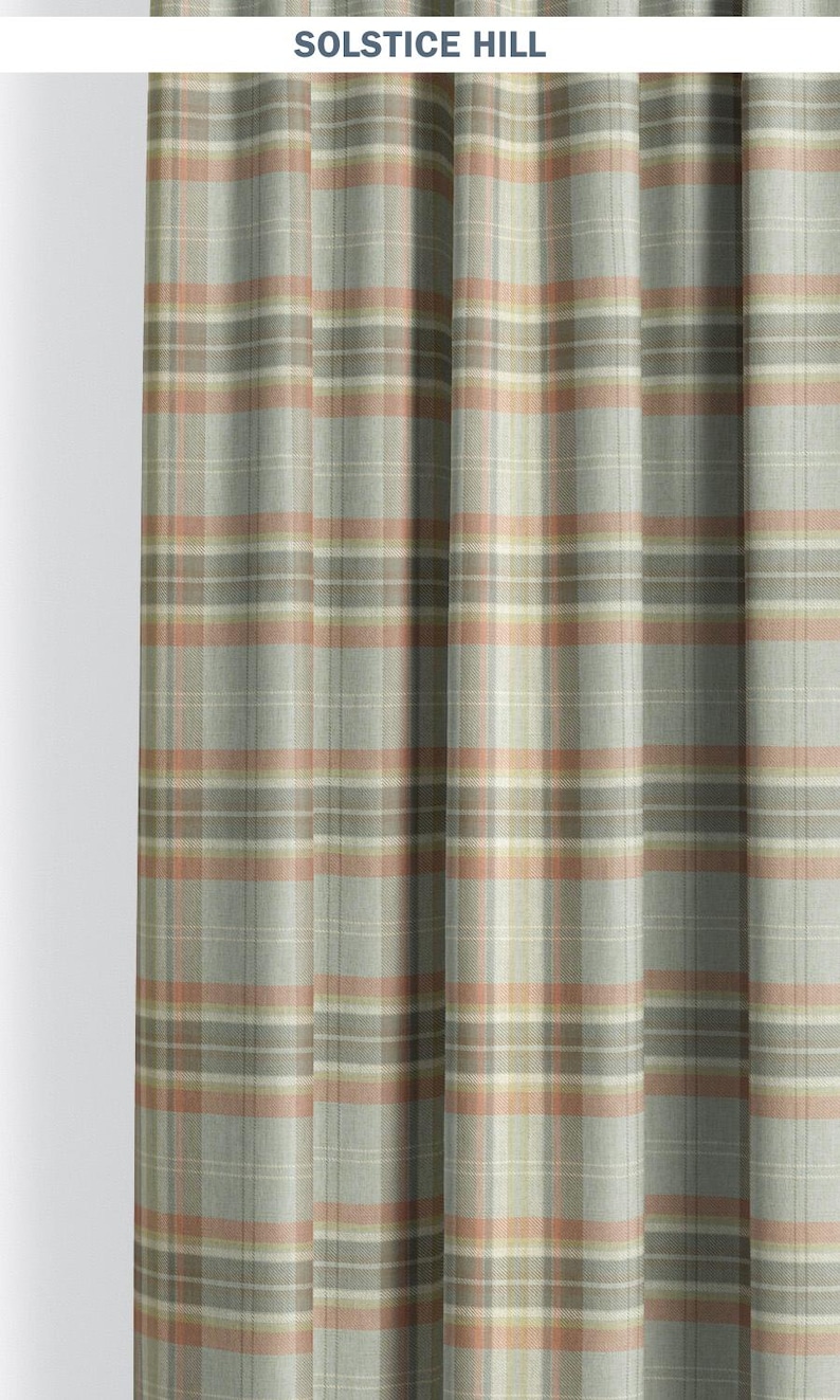 Tartan Plaid Check Roman Shades. Custom Size Blinds for Kitchen ...