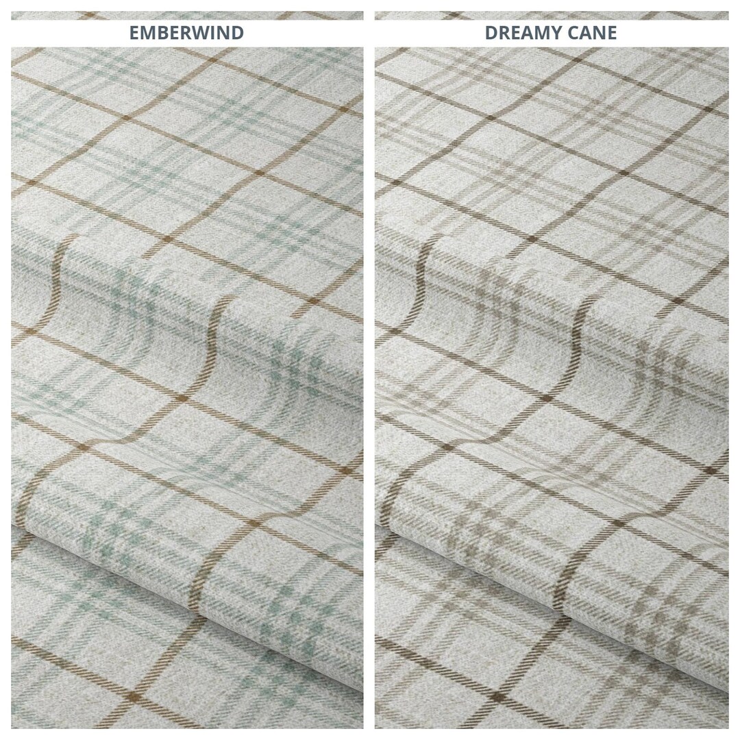 Plaid/ Checked Roman Shades & Fabric Window Blinds. Custom Sizes - Long ...